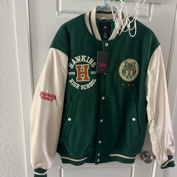 H&M | Jackets & Coats | Stranger Things Hawkins Letterman Jacket | Poshmark